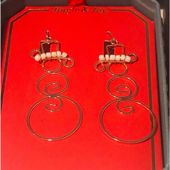 Jingle & Joy | Jewelry | Jingle Joy Brass Snowman Earrings | Poshmark